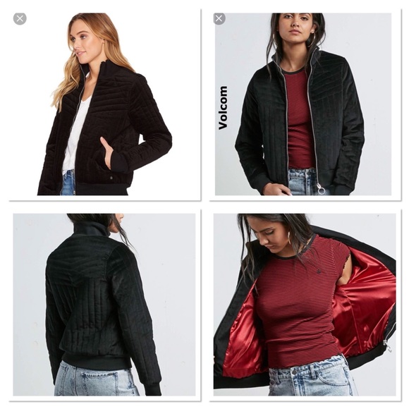 Volcom | Jackets & Coats | Volcom Outta My Lane Quilted Bomber Jacket ...
